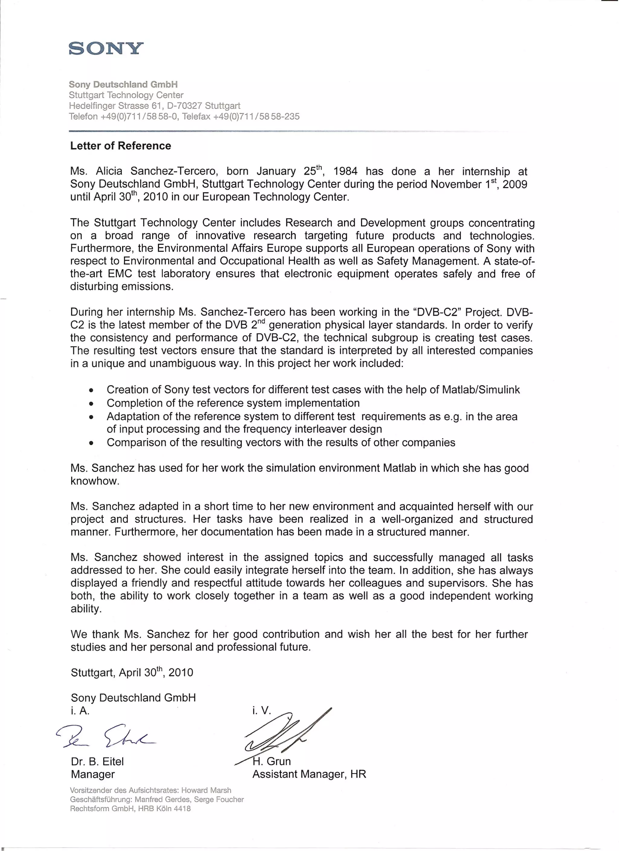 refLetter_Sony | PDF