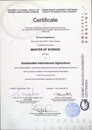 M.Sc. Certificate | PDF