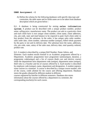 11e2d ass1 | DOC | Databases | Computer Software and Applications