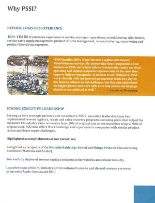 PSSI Brochure | PDF