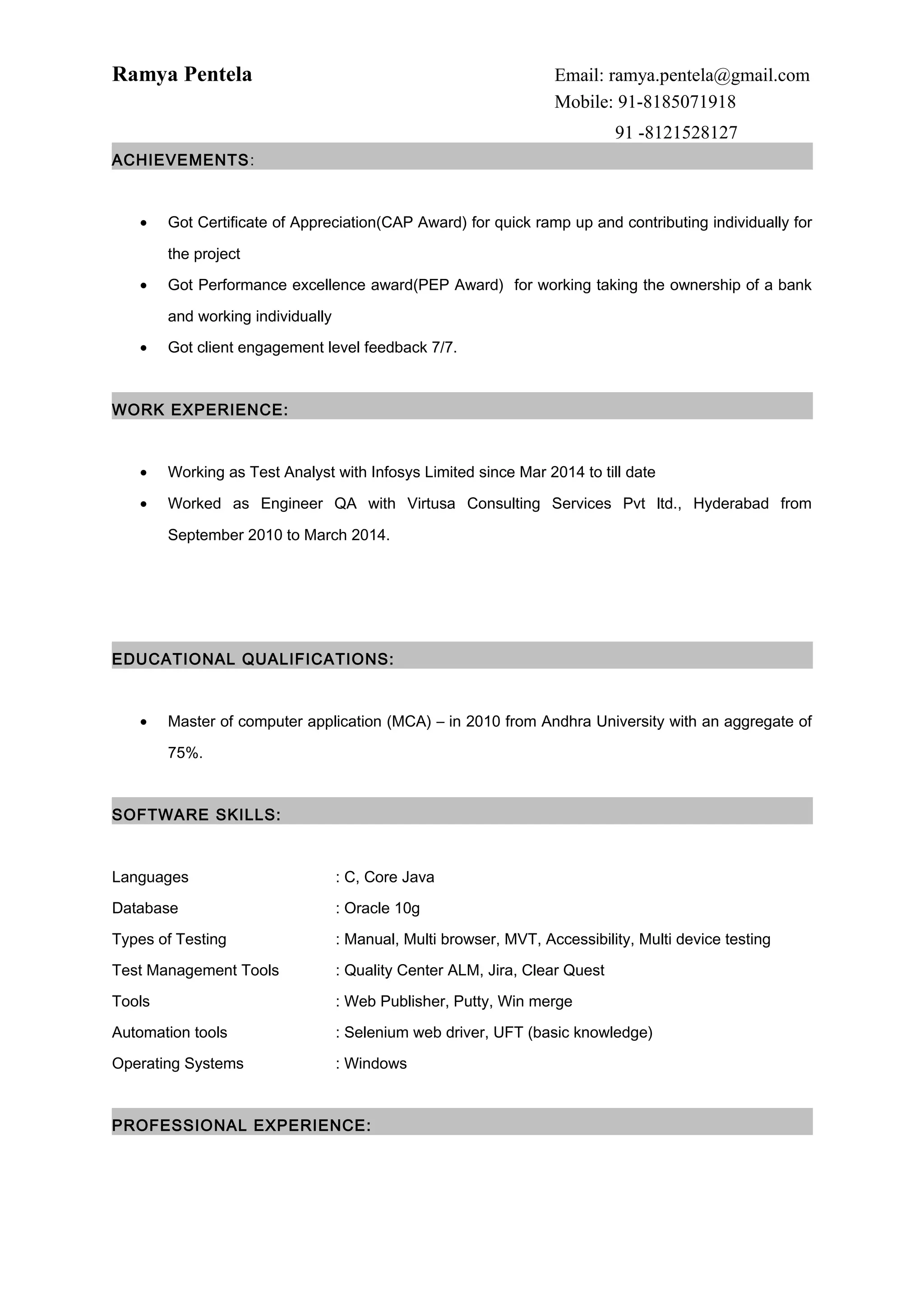 Ramya Resume | DOC