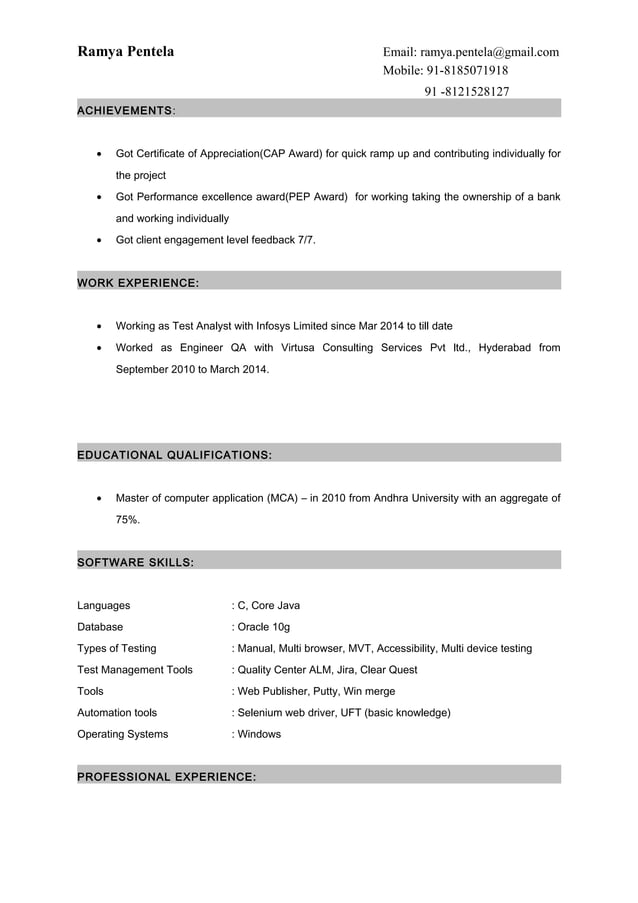Ramya Resume | DOC