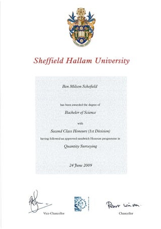 BSc Hons - Quantity Surveying | PDF | Educational Assessment | Education