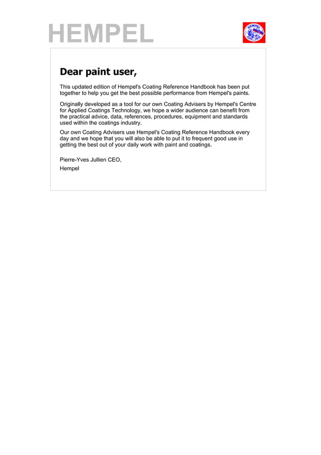Hempel Coating Reference Handbook | PDF