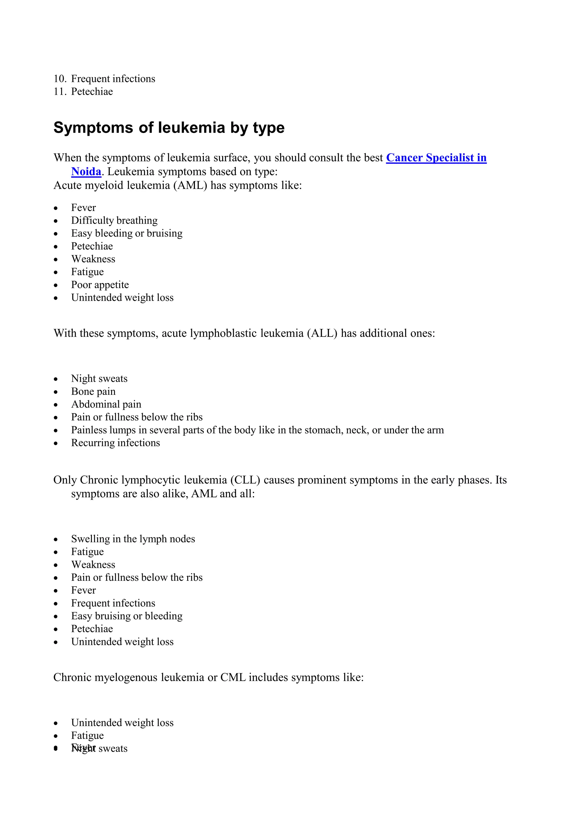 11 early symptoms for leukaemia Cancer.ppt
