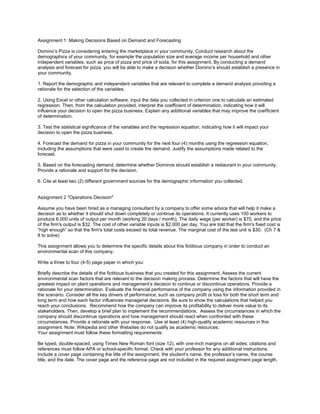 ECO 550 strayer university all 4 assignments | DOCX