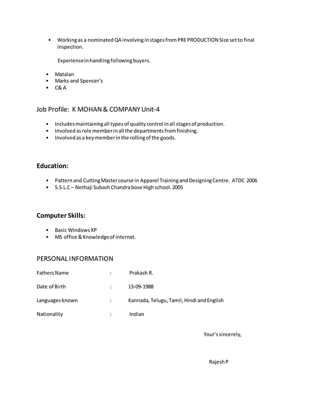 Rajesh - Resume all | PDF