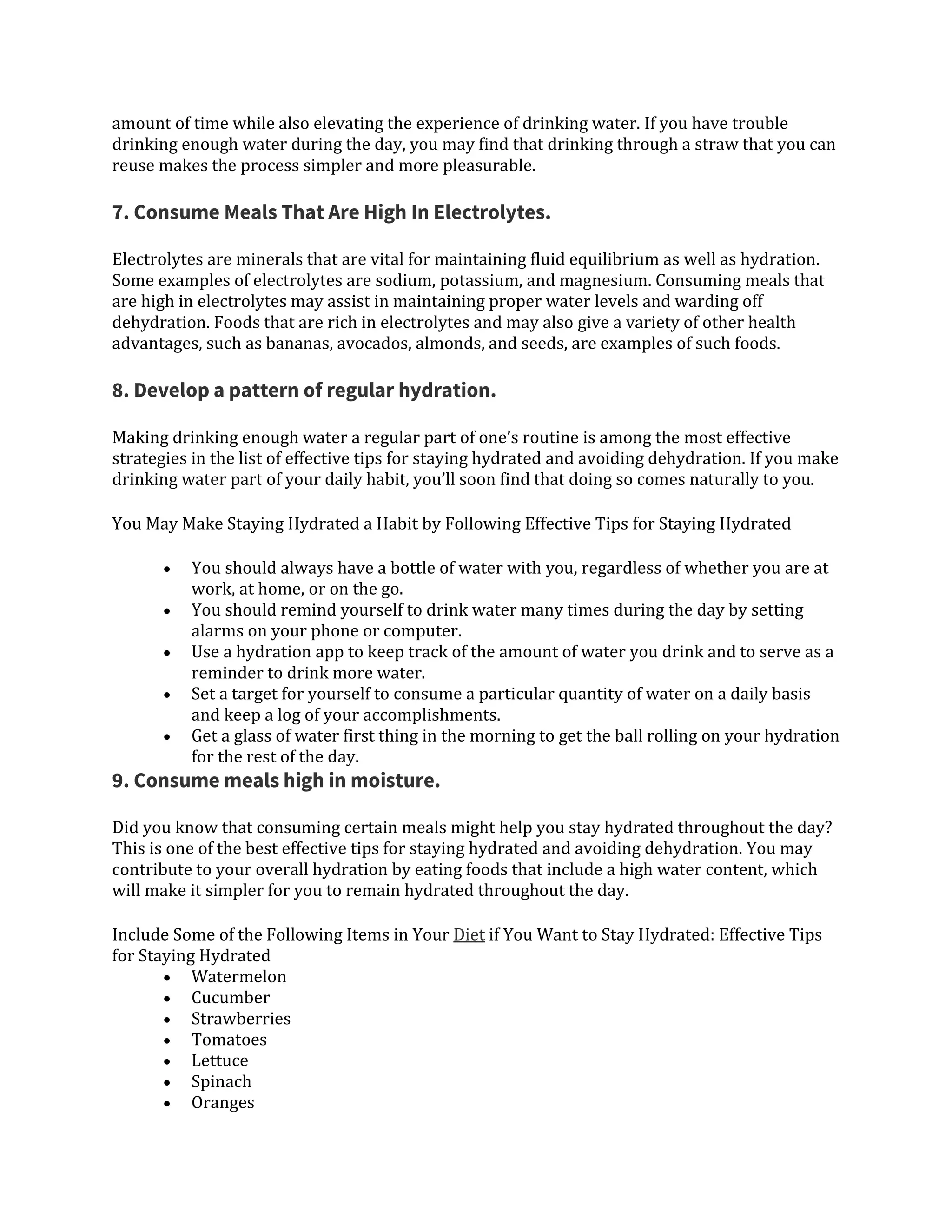 11 Effective Tips for Staying Hydrated and Avoiding Dehydration | PDF