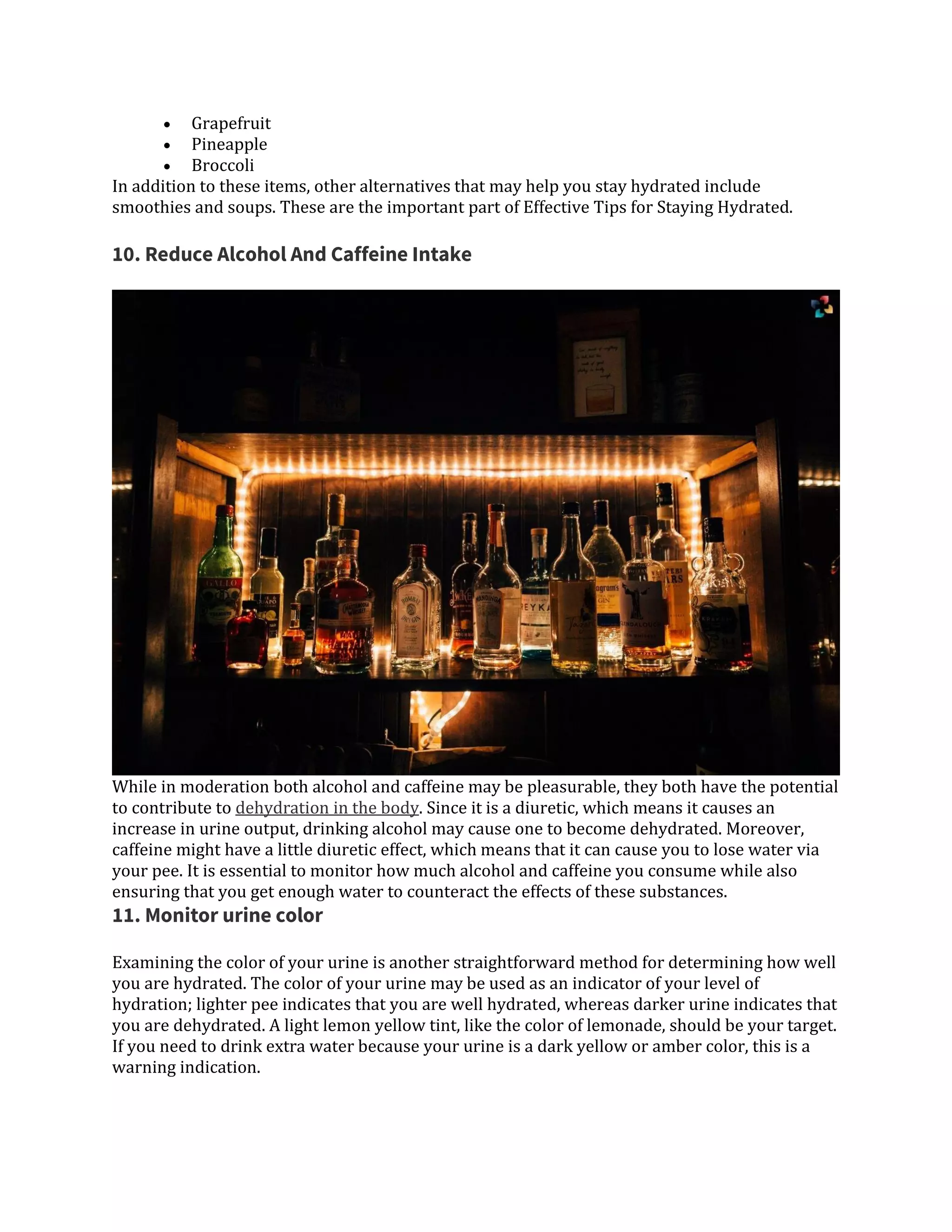 11 Effective Tips for Staying Hydrated and Avoiding Dehydration | PDF