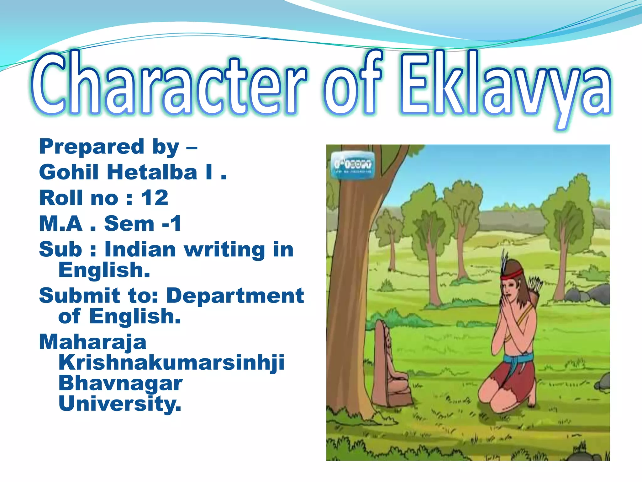 Character of Eklavya | PPTX