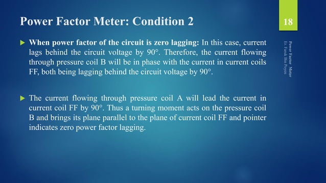 Electronic Measurement - Power Factor Meter