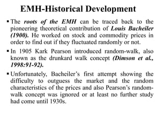 Efficient Market Hypothesis (EMH) and Insider Trading | PPTX
