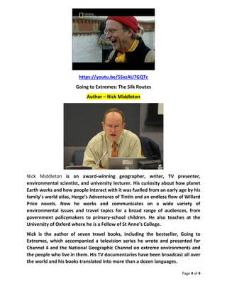 Silk Road - Nick Middleton - CBSE 11 English | PDF