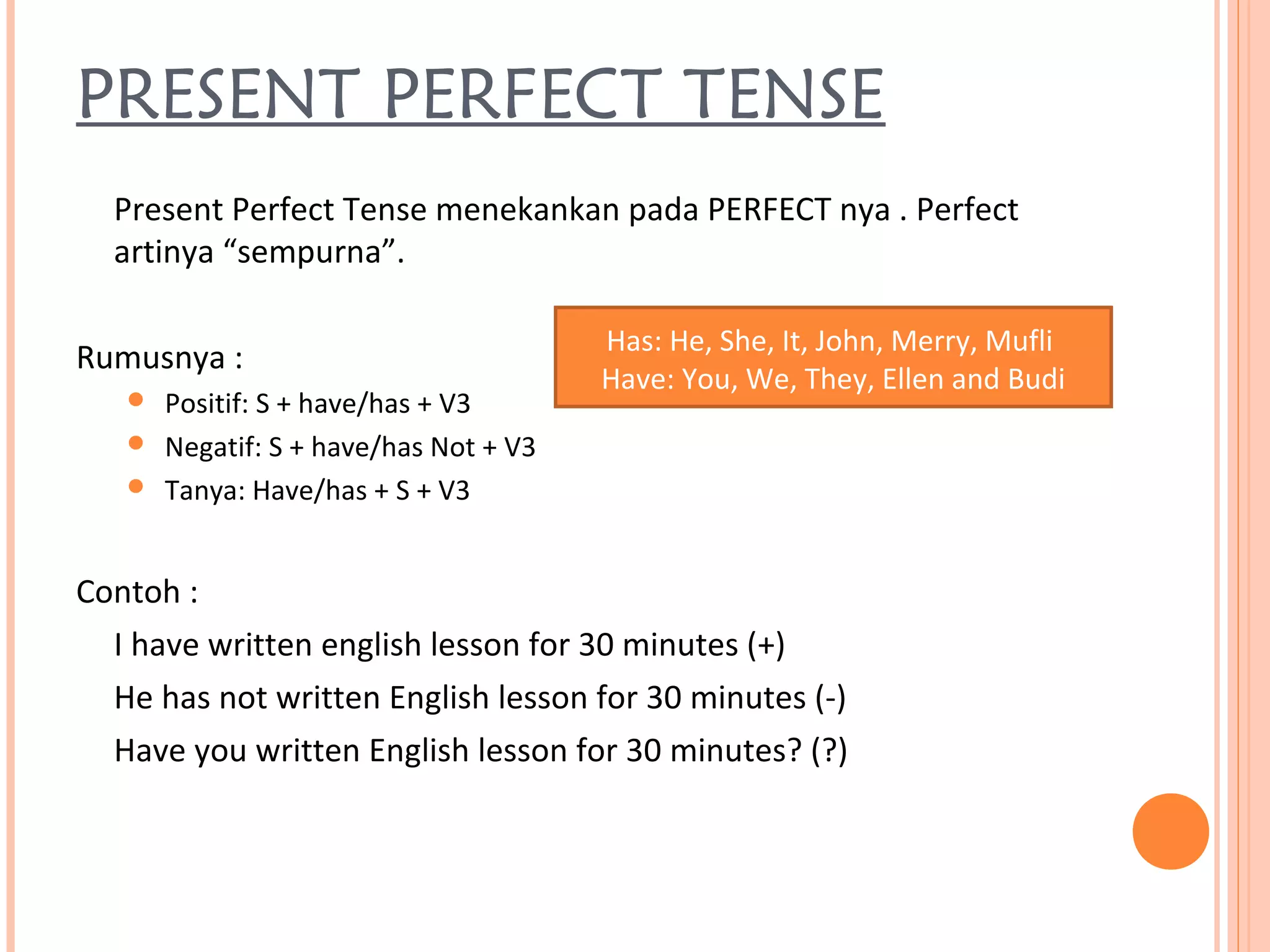 simple present tense | PPT