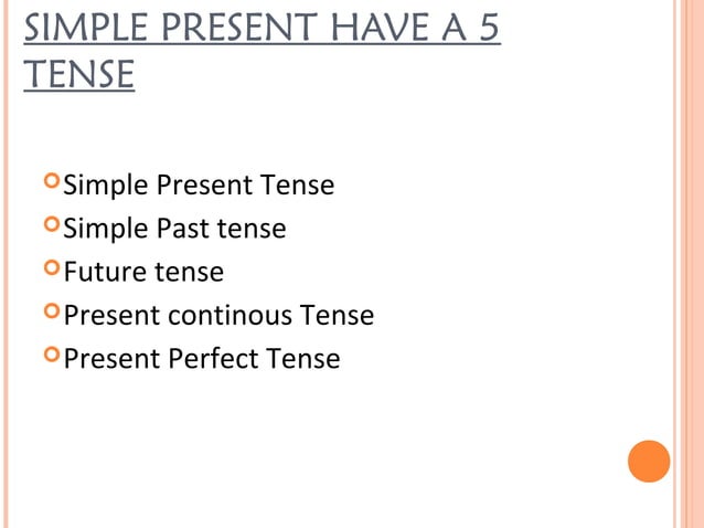 simple present tense | PPT