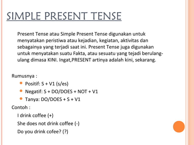 simple present tense | PPT