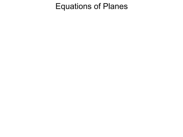 11 equations of planes | PPT
