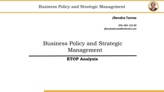 BPSM11. ETOP Analysis | PPT