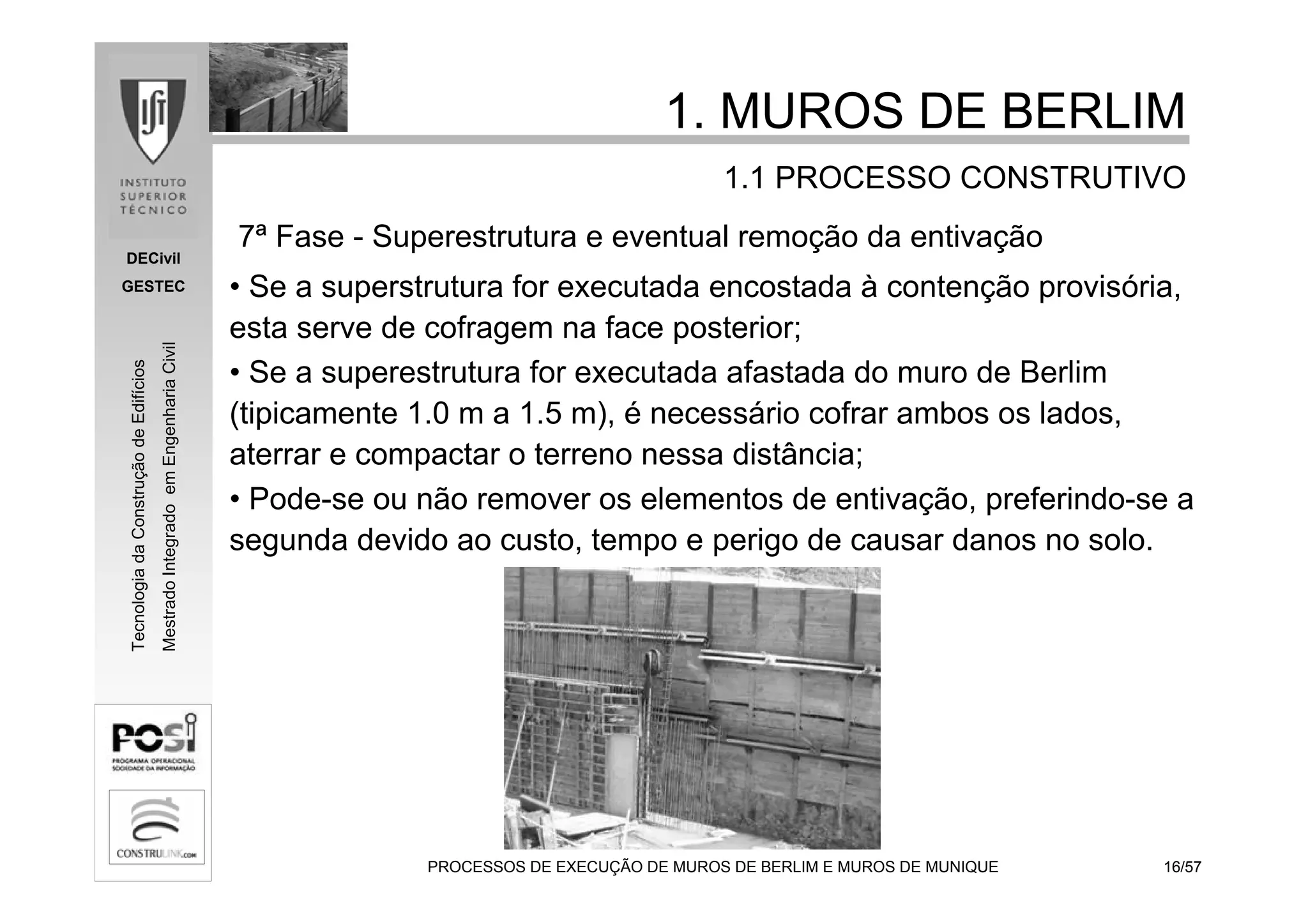 11 Execução de muros de Berlim e muros de Munique - 14ª e 15ª aulas ...