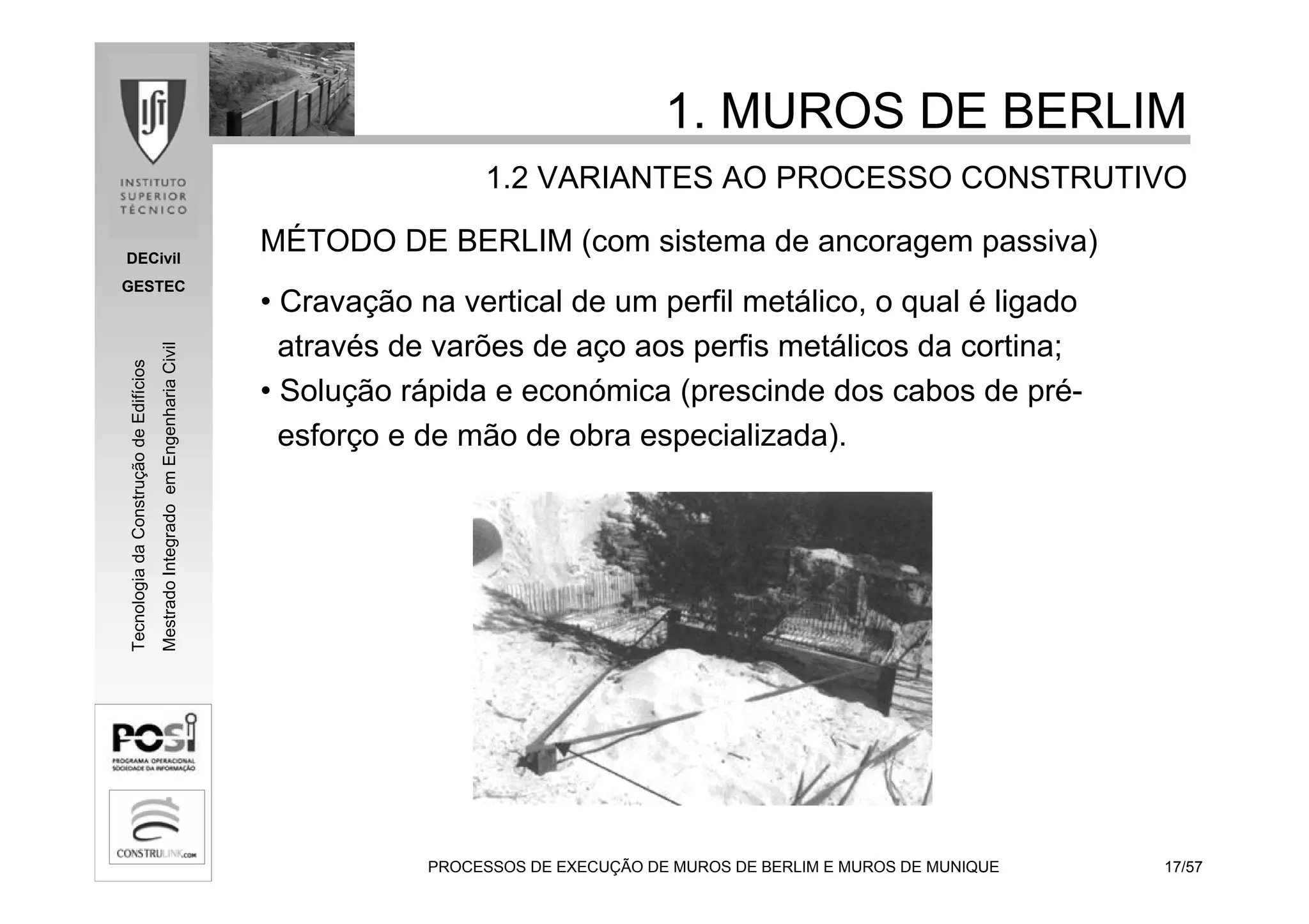 11 Execução de muros de Berlim e muros de Munique - 14ª e 15ª aulas ...
