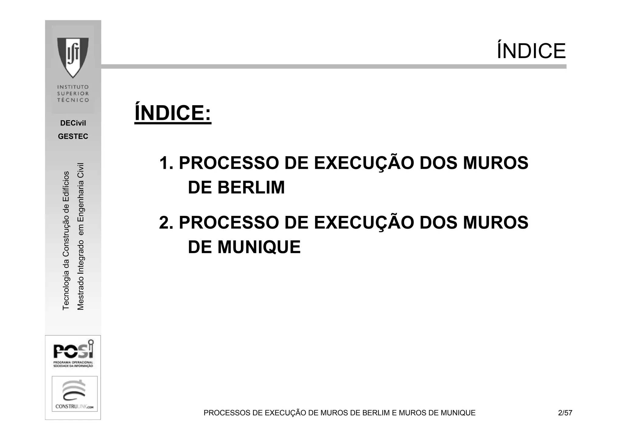 11 Execução de muros de Berlim e muros de Munique - 14ª e 15ª aulas ...