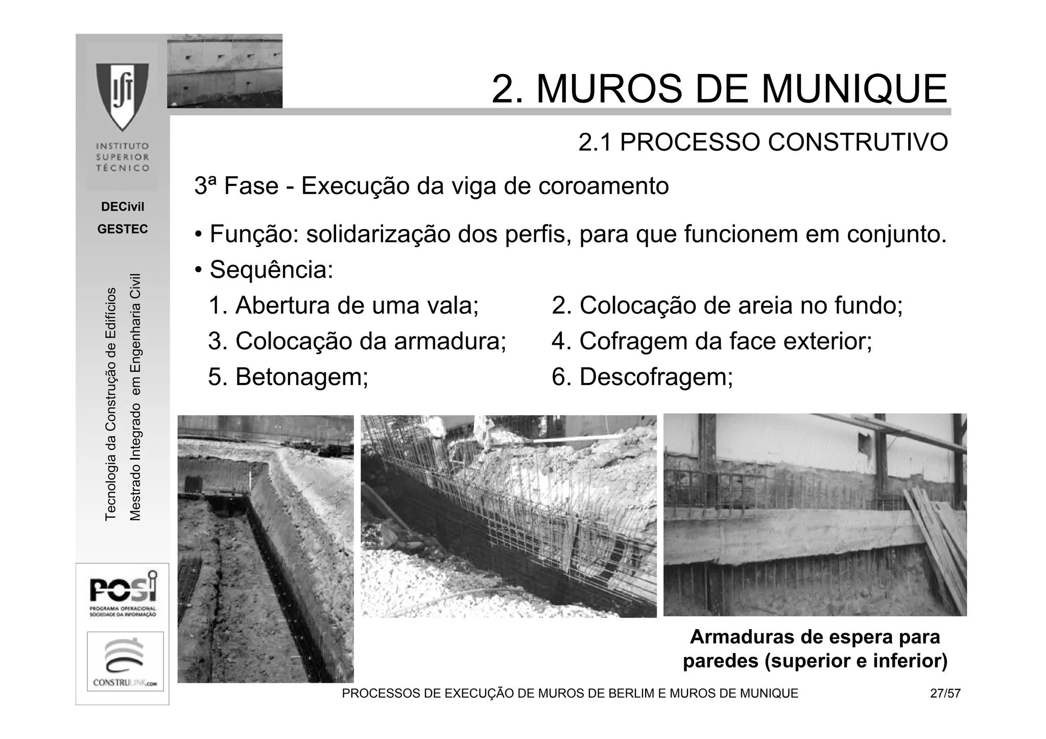 11 Execução de muros de Berlim e muros de Munique - 14ª e 15ª aulas ...