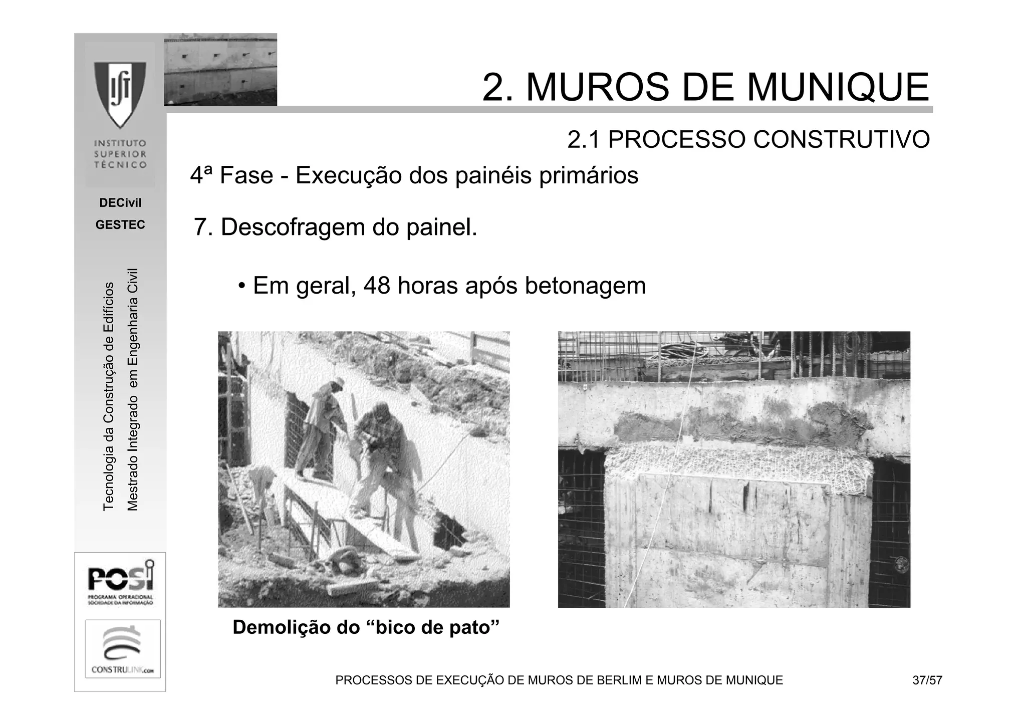 11 Execução de muros de Berlim e muros de Munique - 14ª e 15ª aulas ...