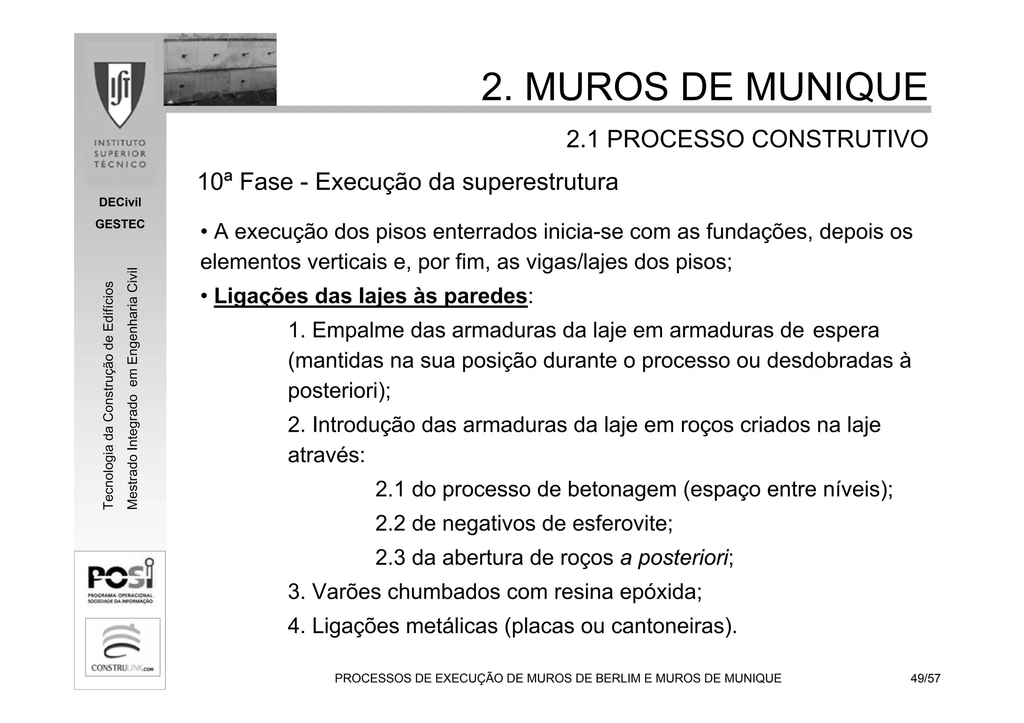 11 Execução de muros de Berlim e muros de Munique - 14ª e 15ª aulas ...