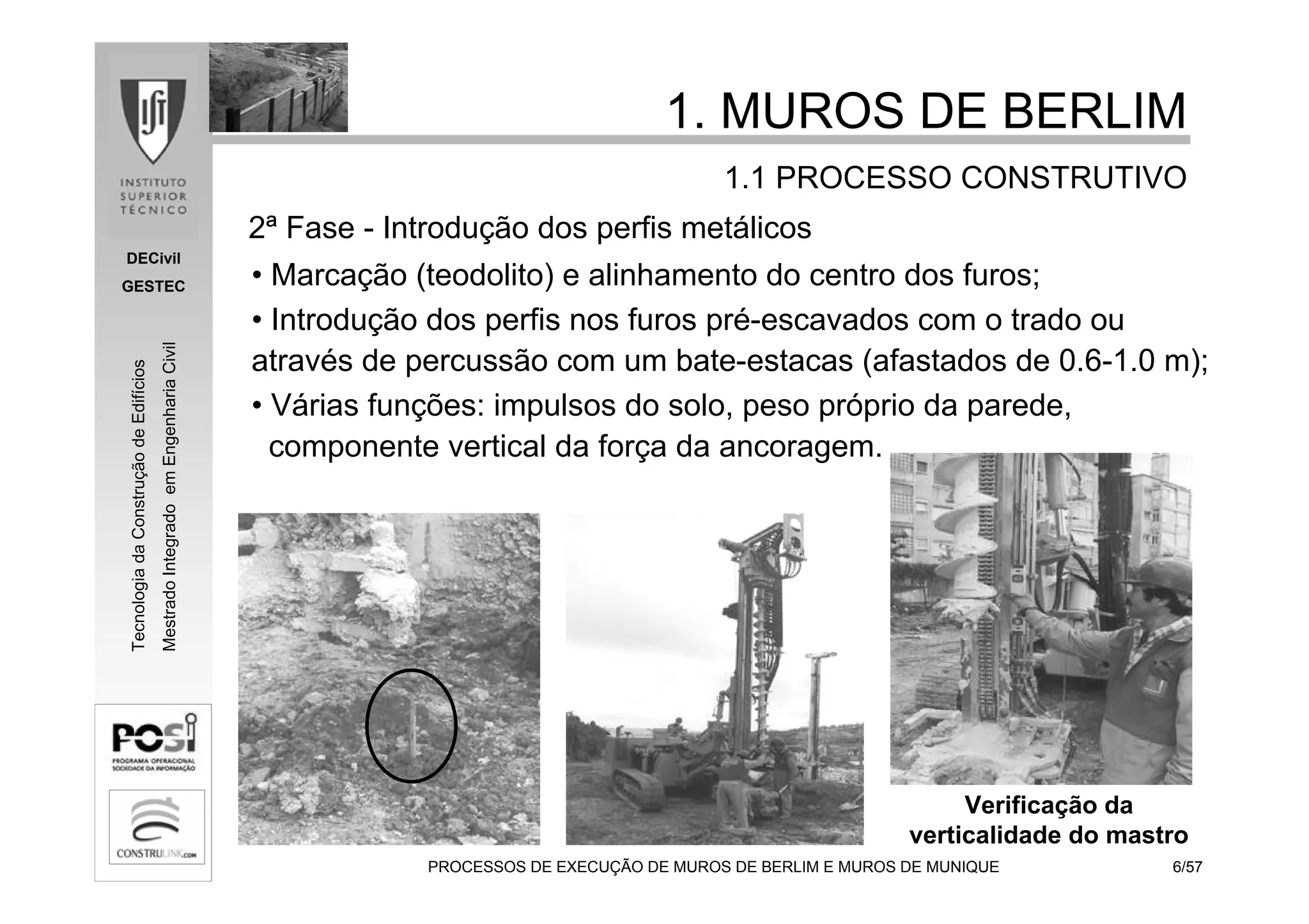 11 Execução de muros de Berlim e muros de Munique - 14ª e 15ª aulas ...