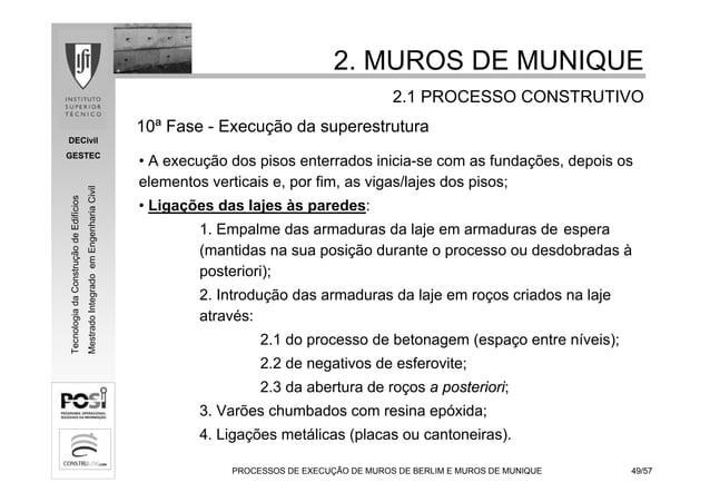11 Execução de muros de Berlim e muros de Munique - 14ª e 15ª aulas ...