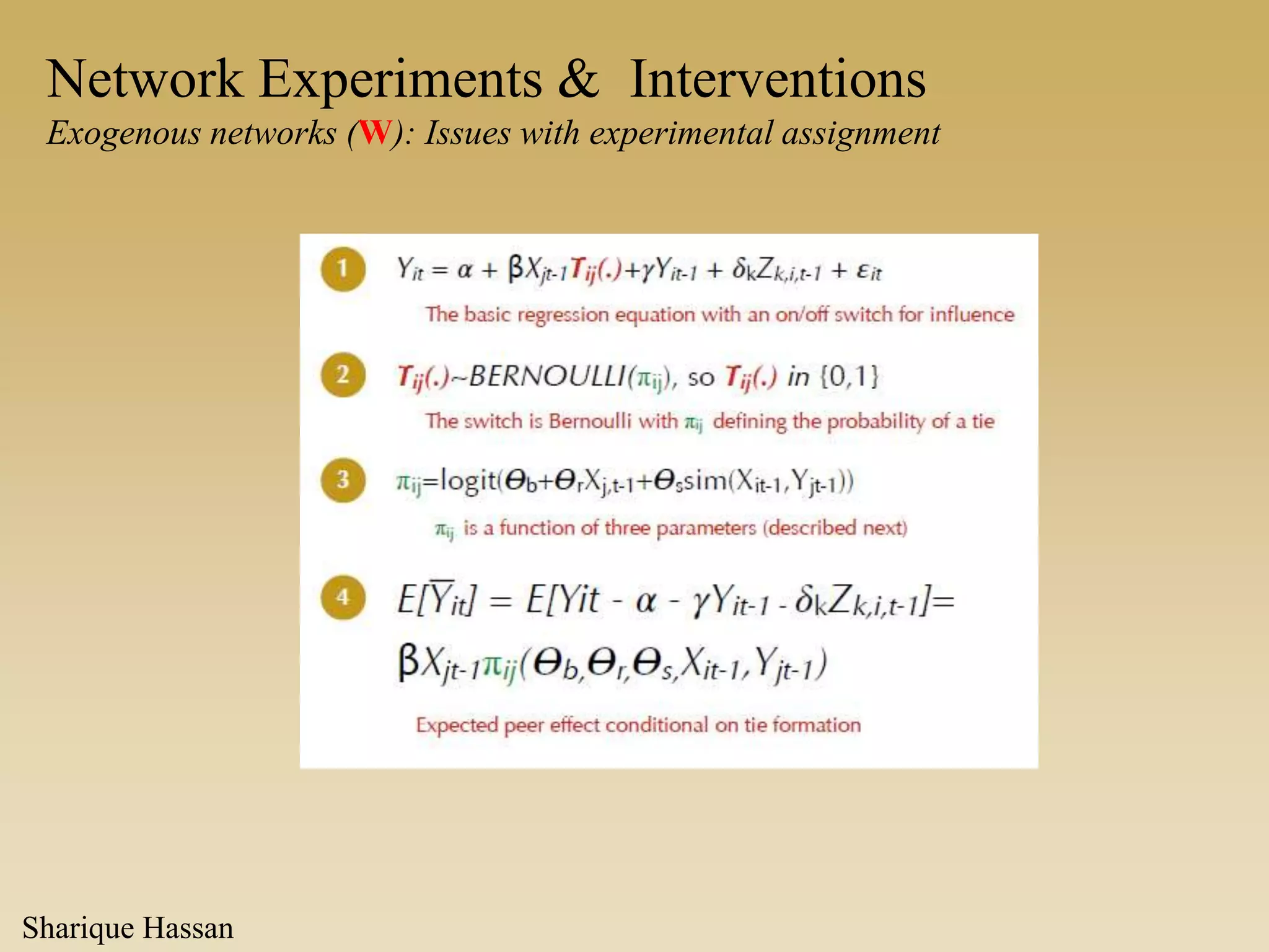 11 Network Experiments and Interventions (2016) | PPTX