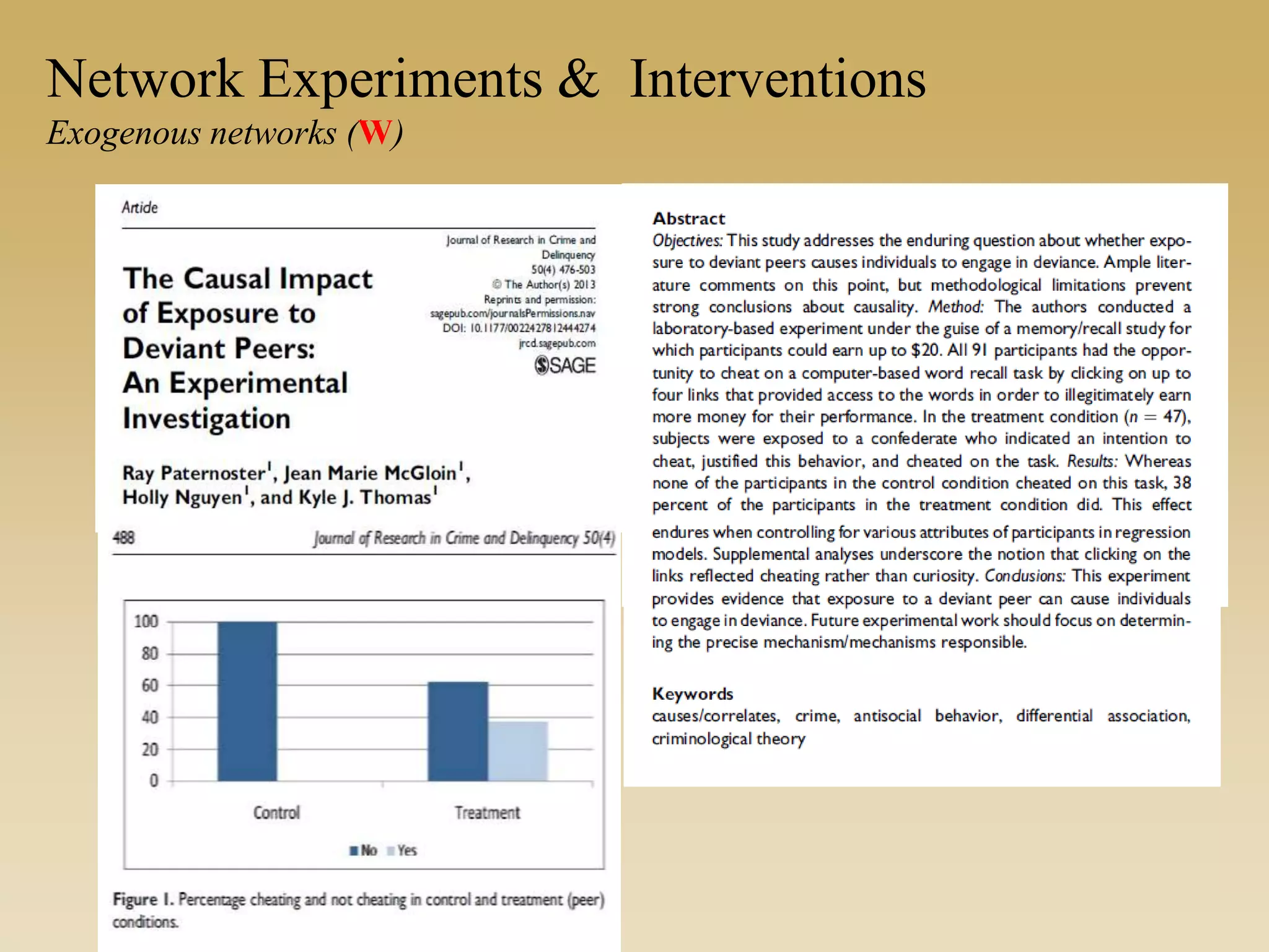 11 Network Experiments and Interventions (2016) | PPTX