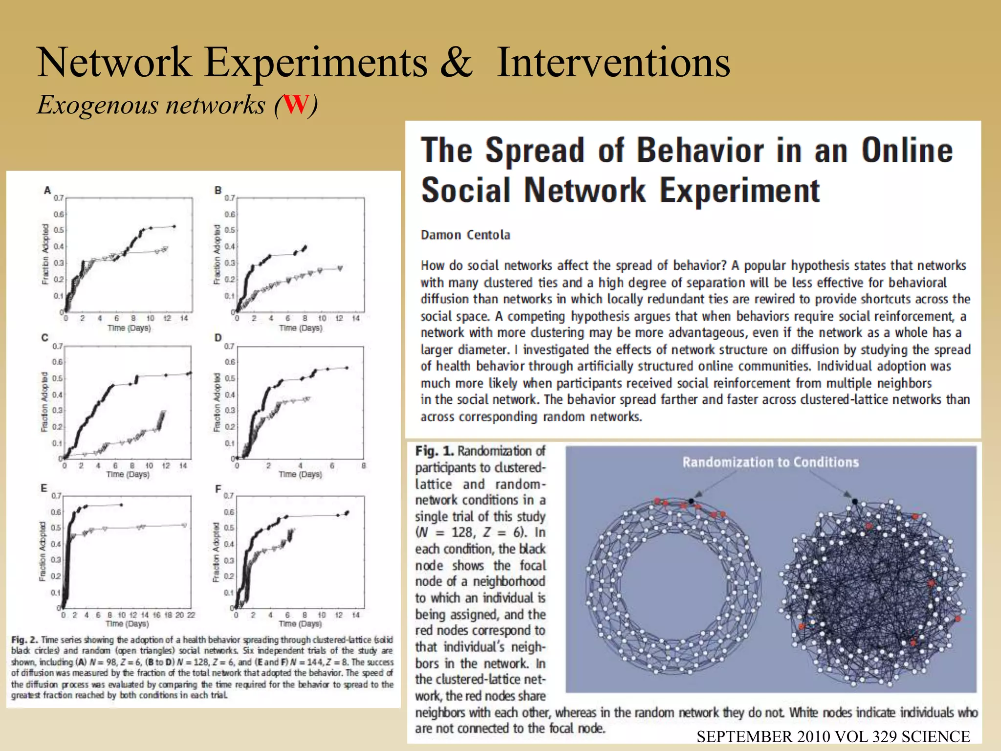 11 Network Experiments and Interventions (2016) | PPTX
