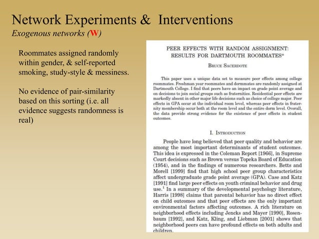11 Network Experiments and Interventions (2016) | PPT
