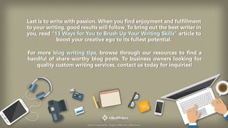 11 Expert Blog Writing Tips for Beginners | PDF