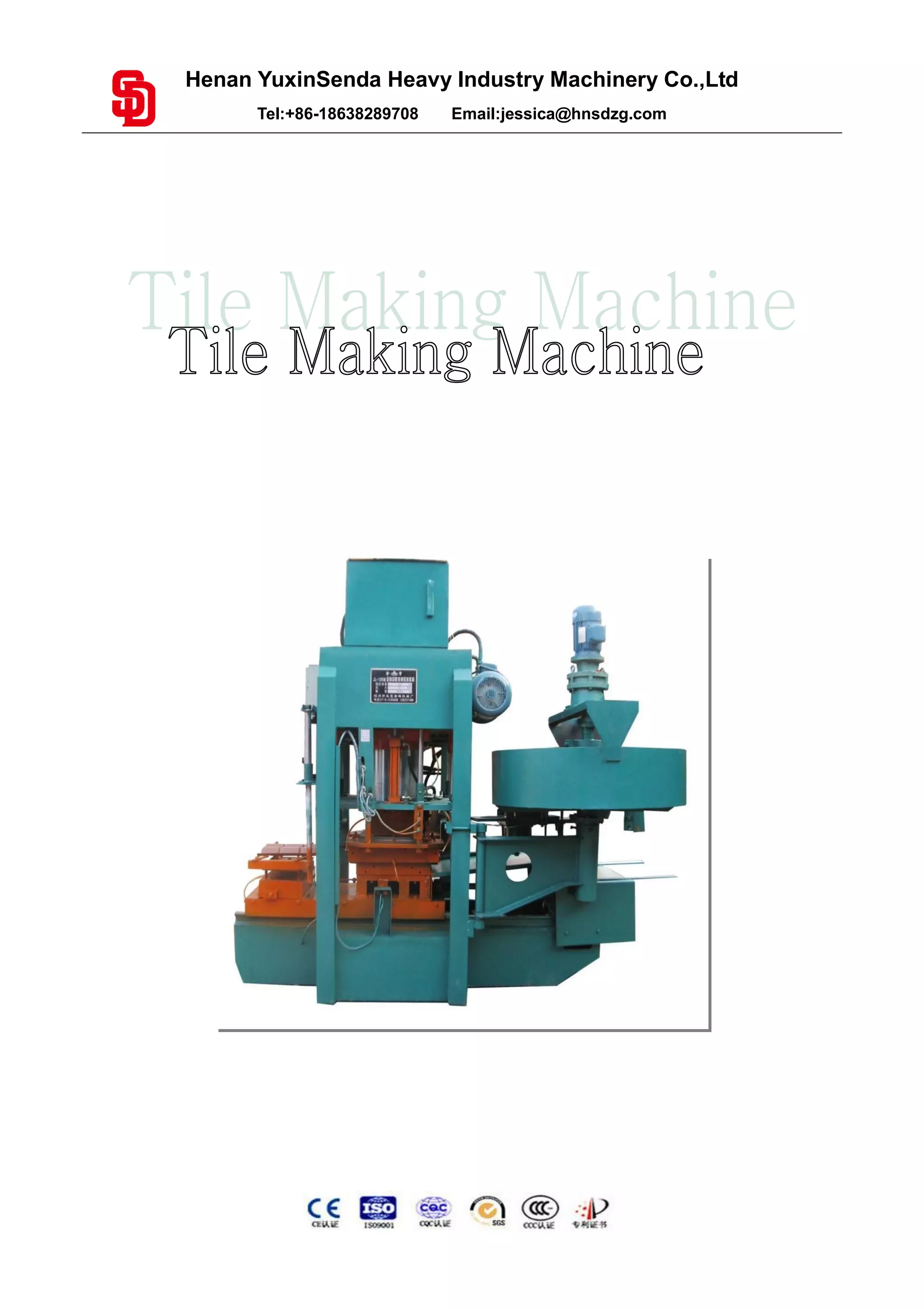 tile making machine | PDF