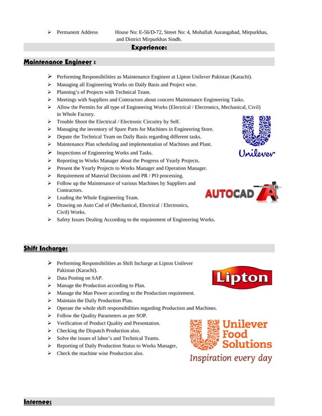 RANA WAQAR CV Karachi Updated 2016 | DOC