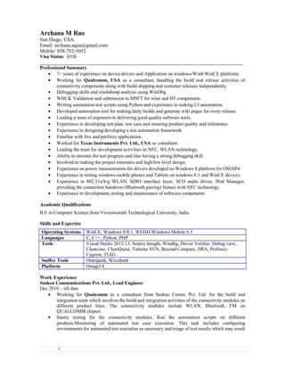 Resume_Archana_Rao | DOC