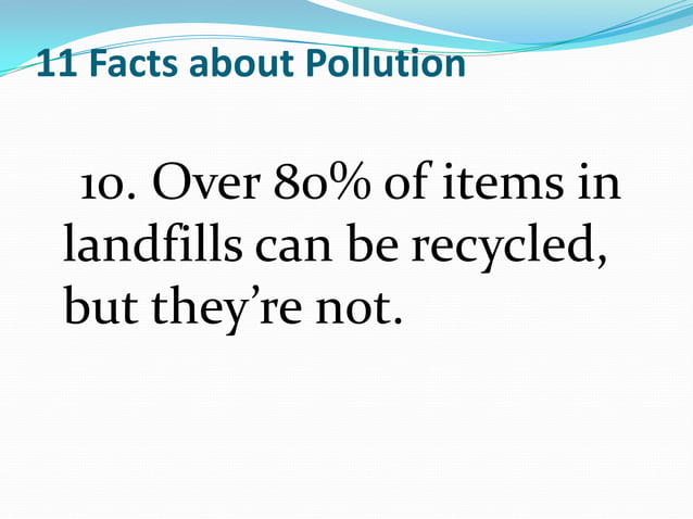 11 facts about pollution | PPT
