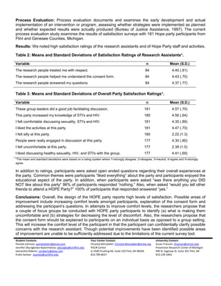 HOPE_handout APHA | PDF