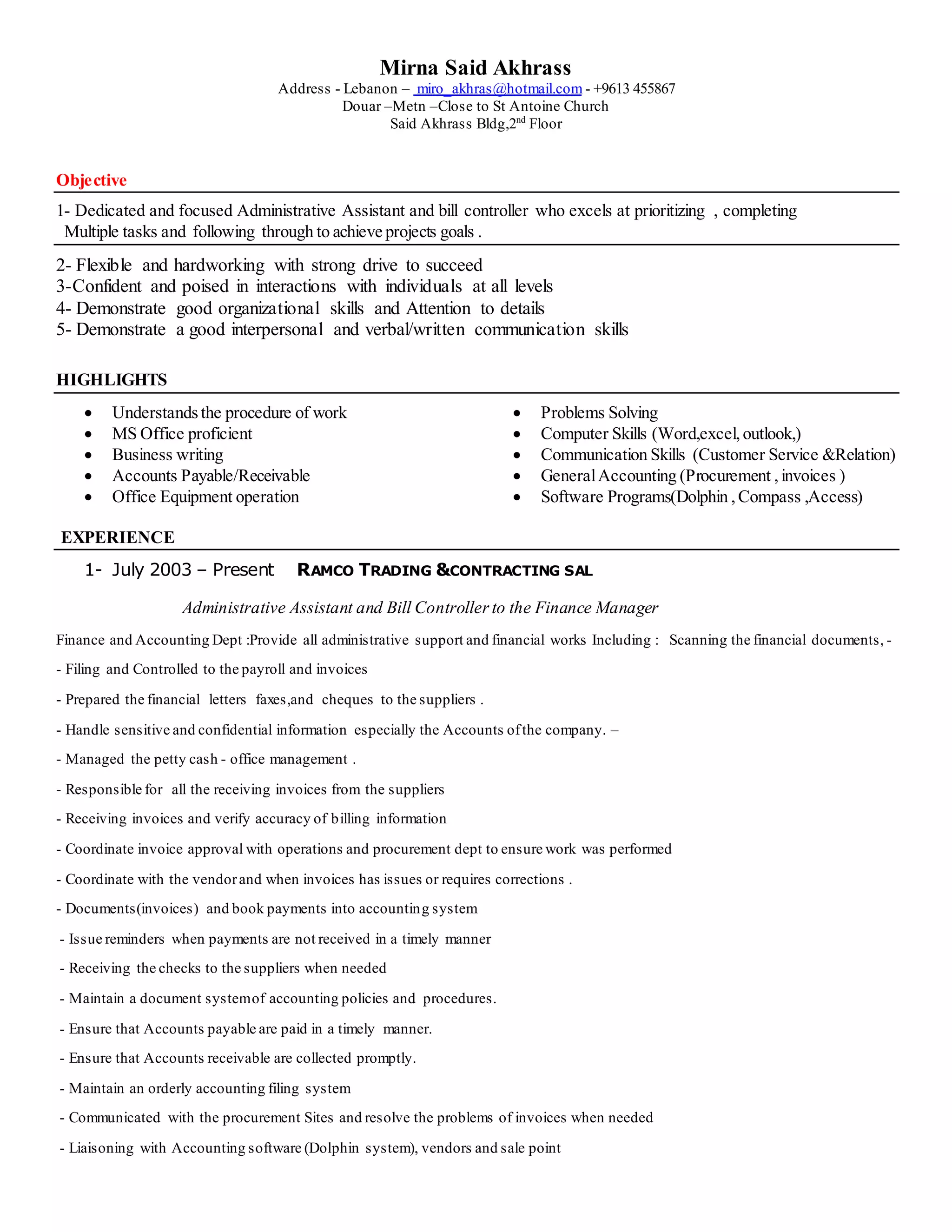 Mirna Resume 2015 | DOCX