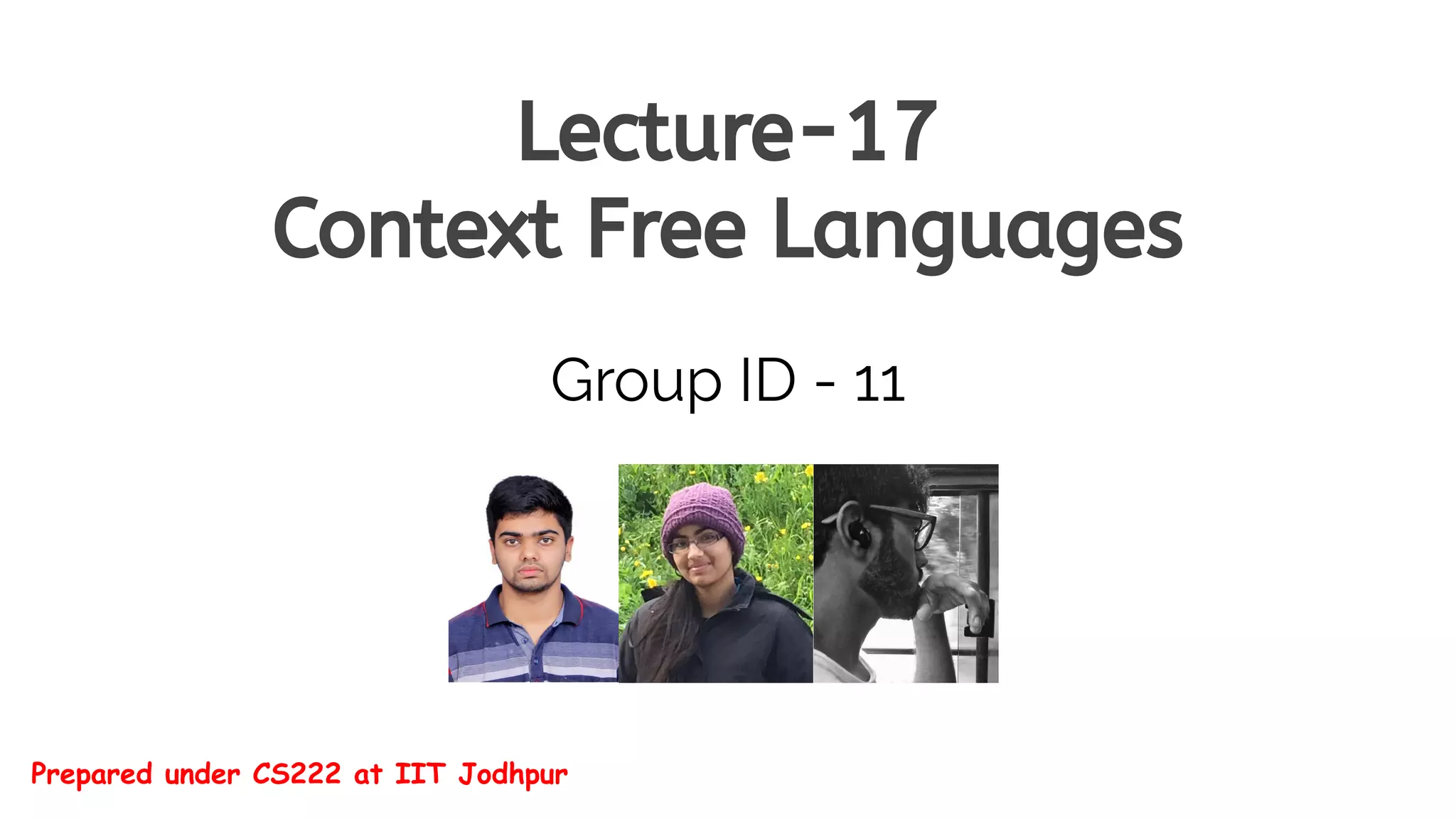 Context Free Grammar | PPT