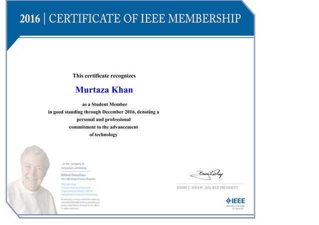 Ieee certificate | PDF