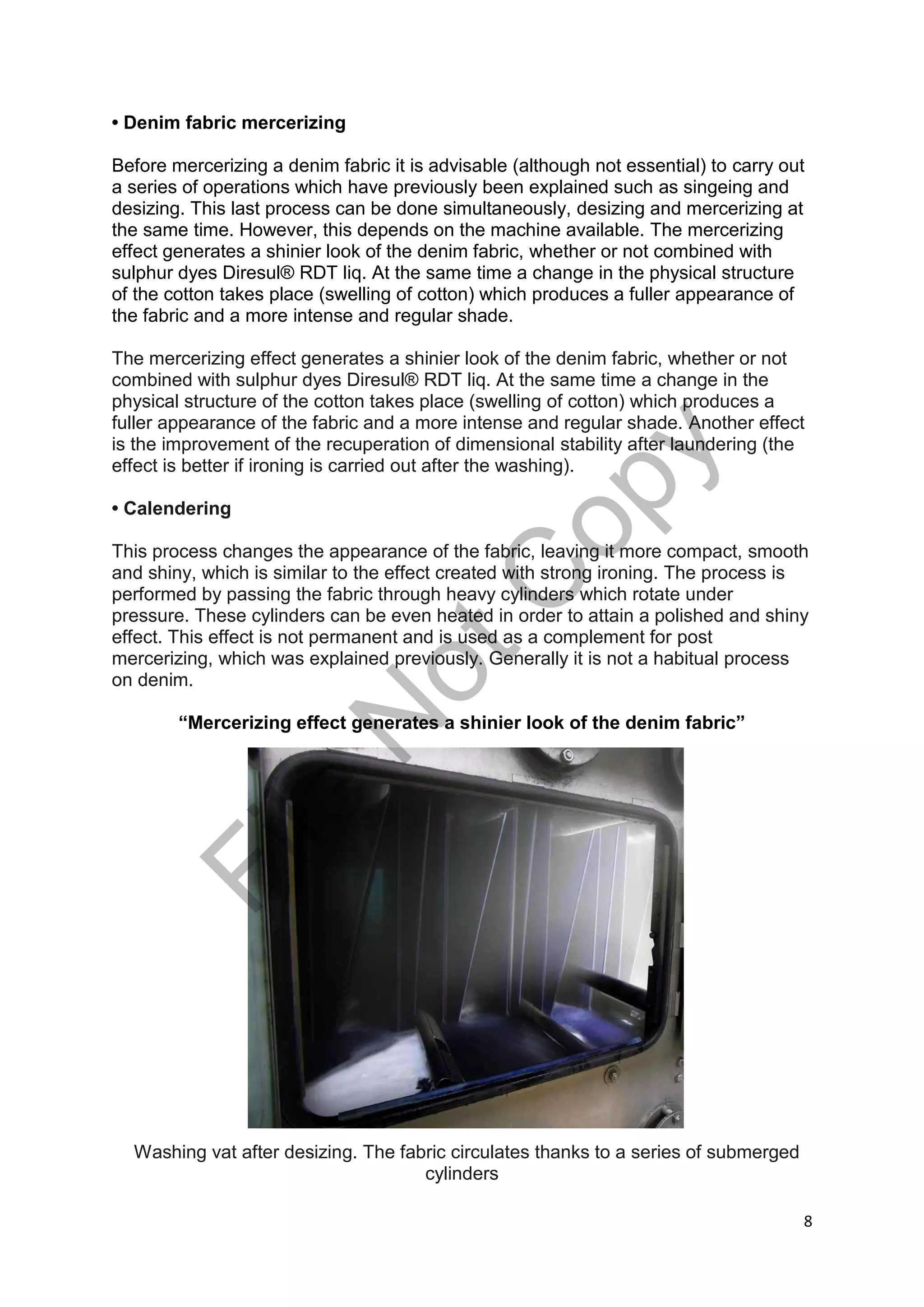 finishing process on denim fabric deepak | PDF