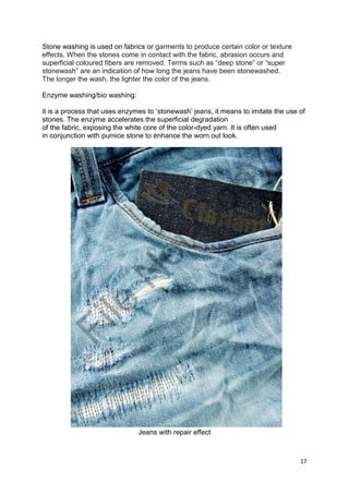 finishing process on denim fabric deepak | PDF