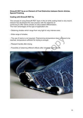 finishing process on denim fabric deepak | PDF