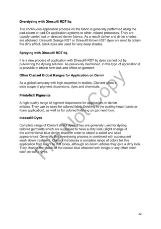 finishing process on denim fabric deepak | PDF