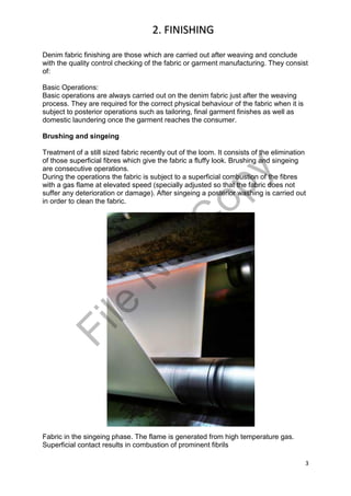 finishing process on denim fabric deepak | PDF