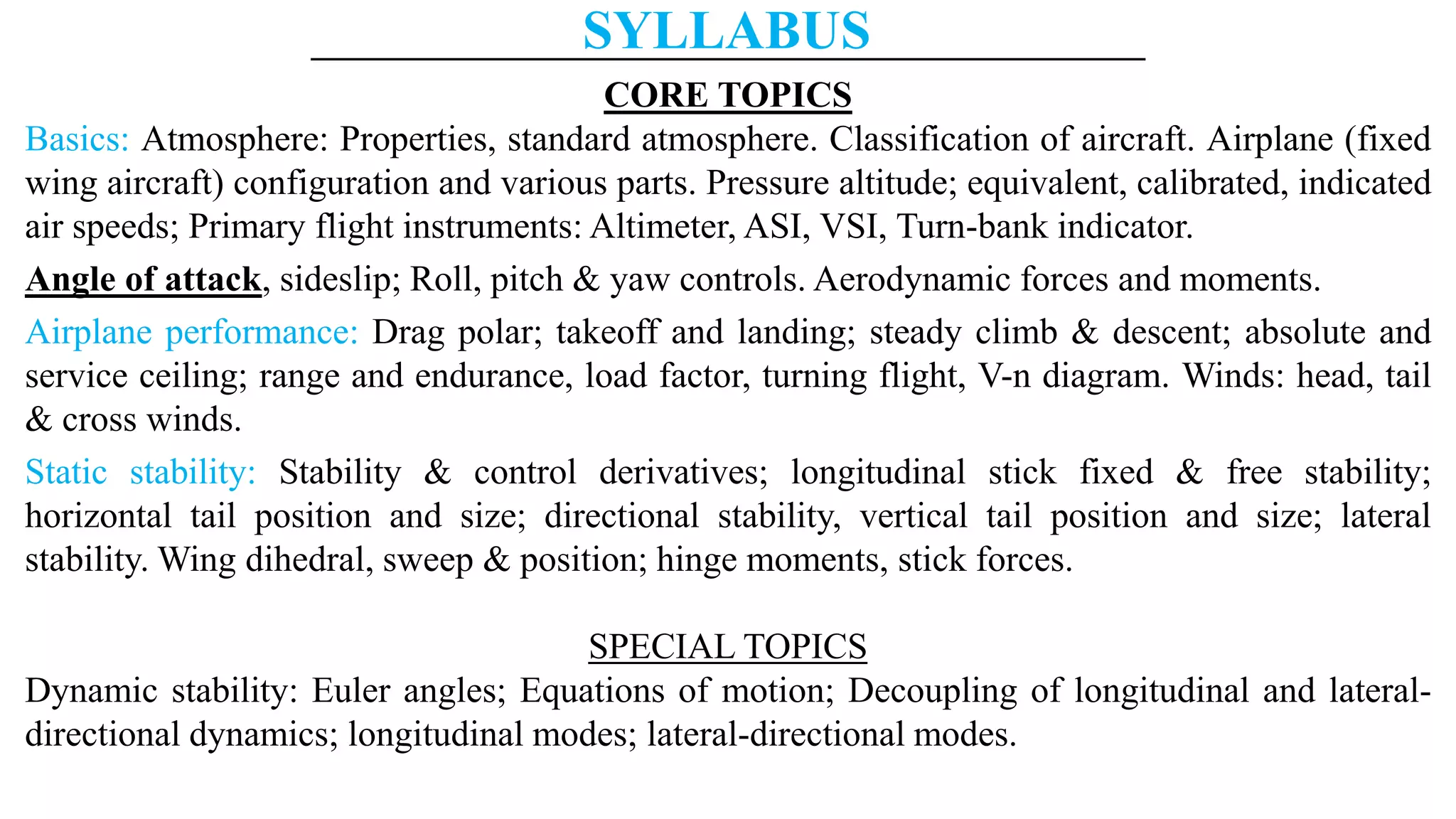 Angle of attack | Flight Mechanics | GATE Aerospace | PPTX