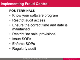 Controlling Fraud in Food & Beverage | PPT